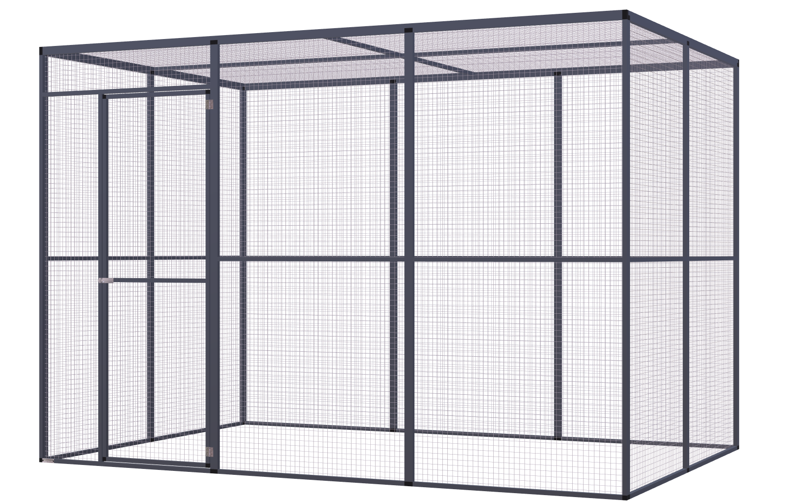 Edelstahl Großraumvoliere Anthrazit | Volierenbau Rübenach – Rübenach VolierenSystembau